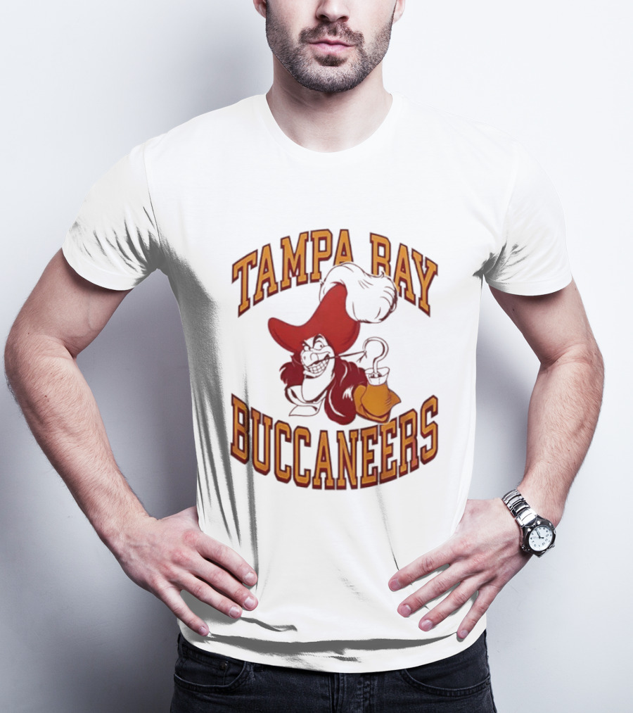 Tampa Bay Buccaneers Captain Hook Pirate NFL Fan Gear T-Shirt
