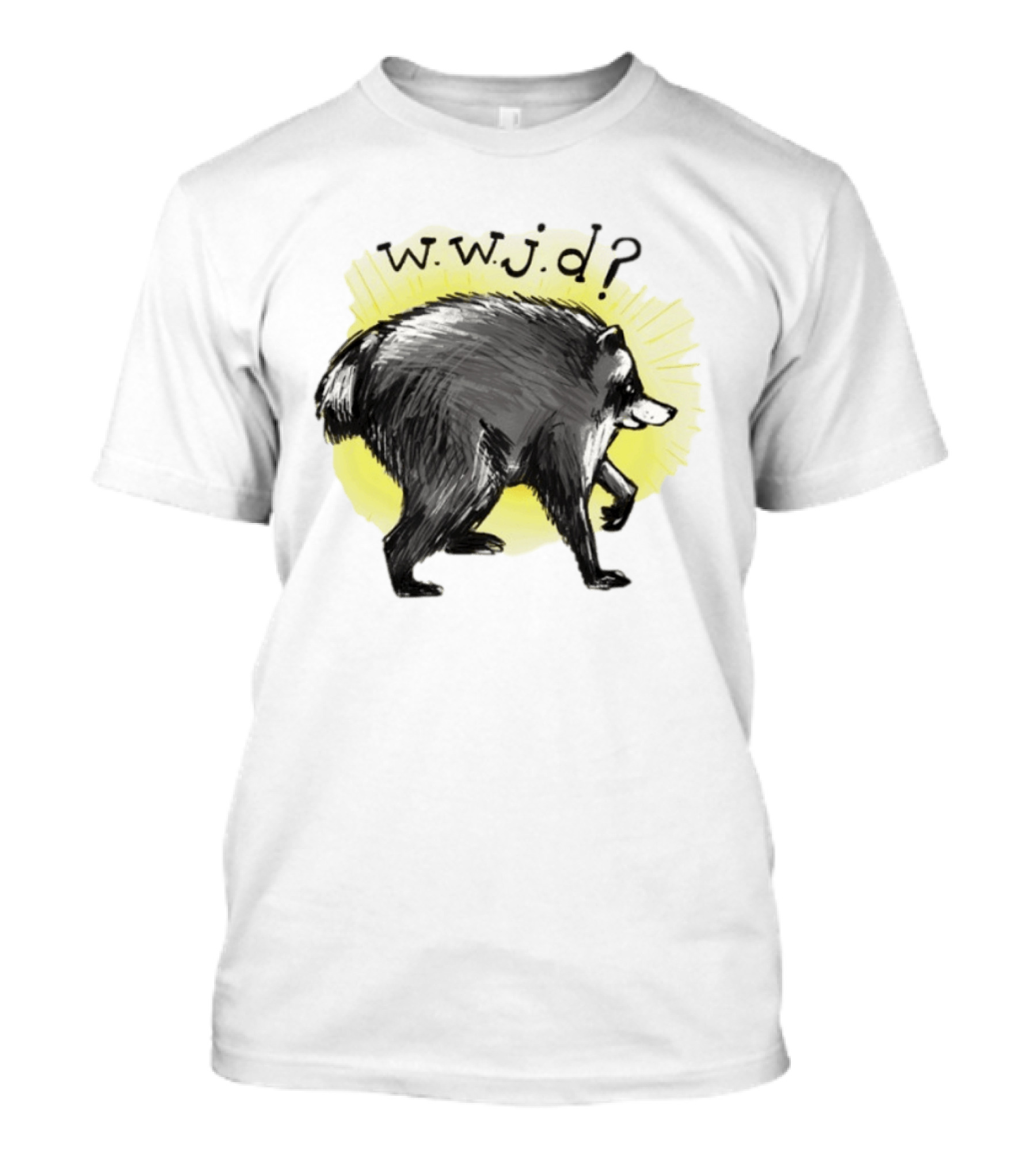 Jimothy Raccoon Seattle 2026 WWJD What Would Jimmy Do Hand Drawn T-Shirt