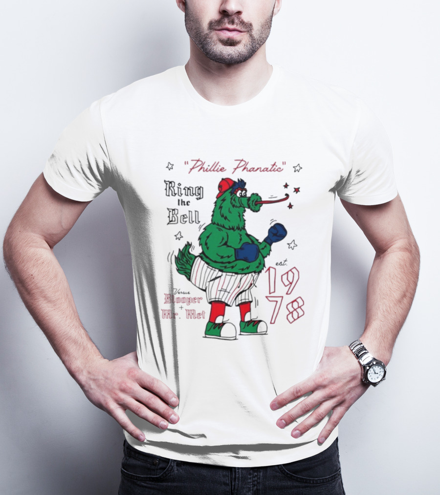 Phillie Phanatic Est 1978 Ring The Bell Versus Blooper Mr Met T-Shirt
