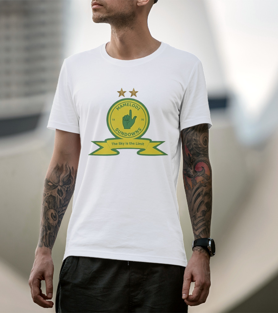 Mamelodi Sundowns 1970 The Sky Is The Limit Logo Two Stars T-Shirt