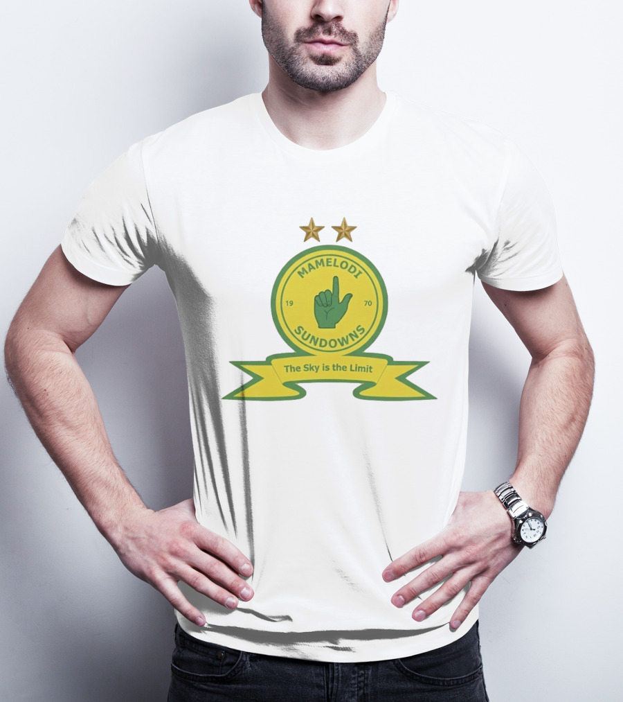 Mamelodi Sundowns 1970 The Sky Is The Limit Logo Two Stars T-Shirt