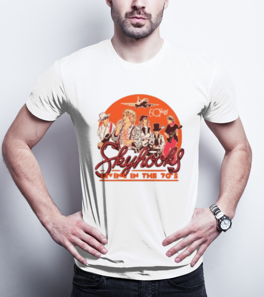 Skyhooks Living In The 70's 50th Anniversary Warner Music Store T-Shirt