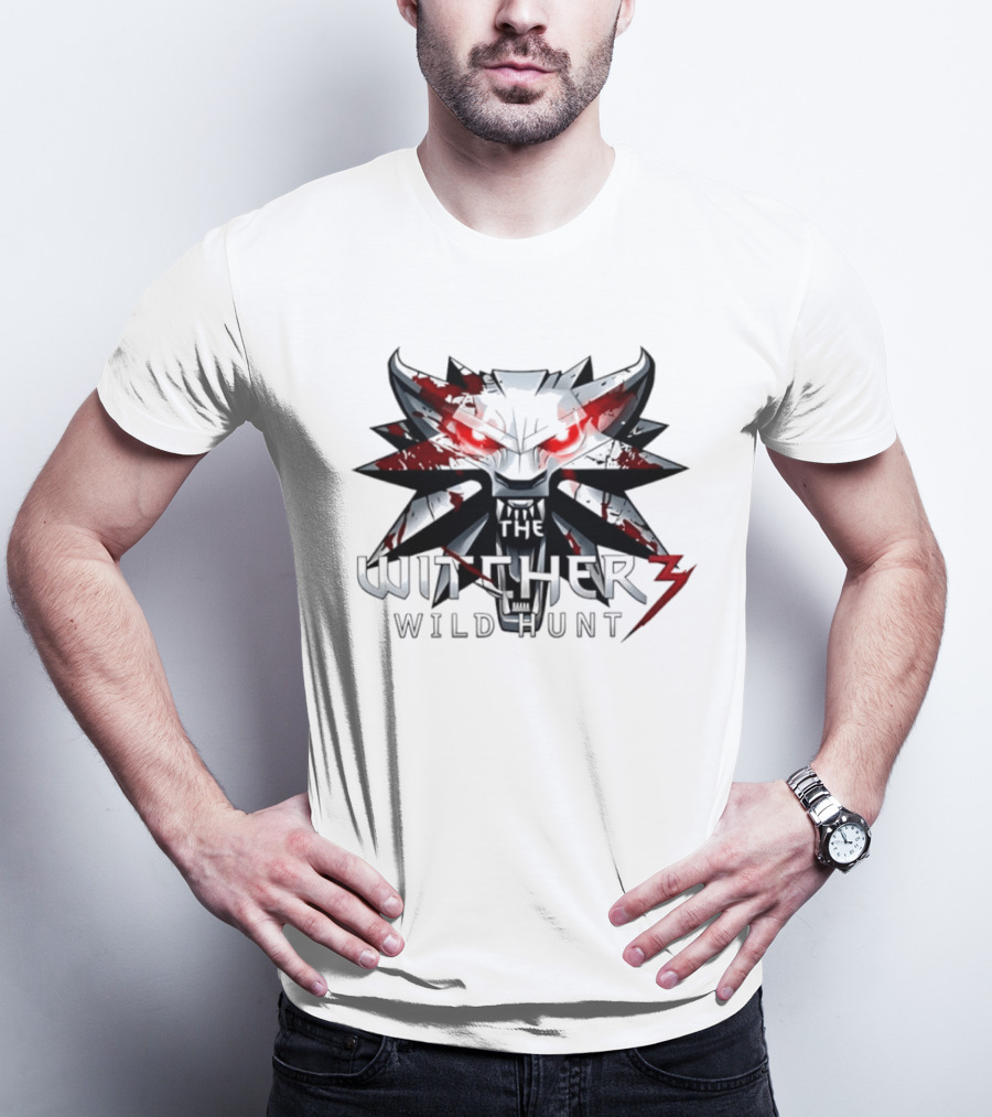 Geralt Of Rivia The Witcher 3 Wild Hunt Blood Wolf Iconic Mask T-Shirt
