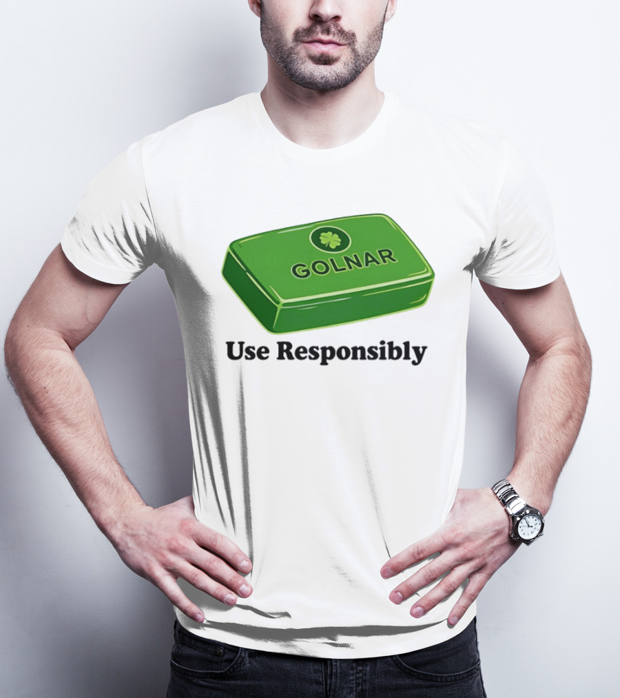 Golnar Green Bar Use Responsibly Shamrock T-Shirt