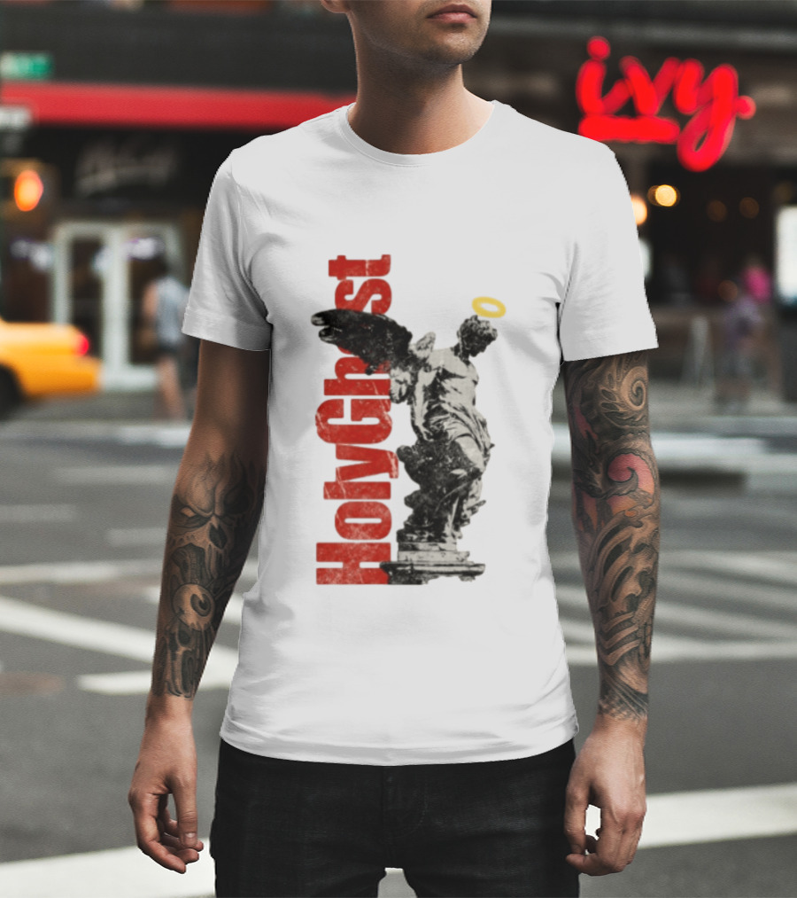 Holy Ghost Halo Statue Winged Angel T-Shirt