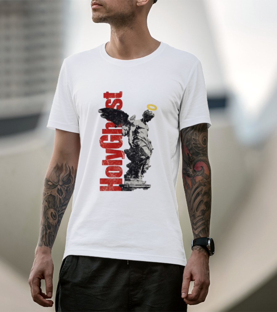 Holy Ghost Halo Statue Winged Angel T-Shirt