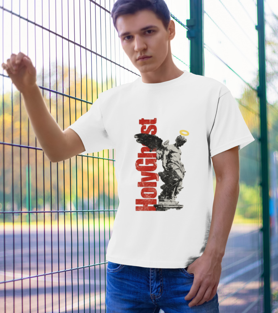 Holy Ghost Halo Statue Winged Angel T-Shirt