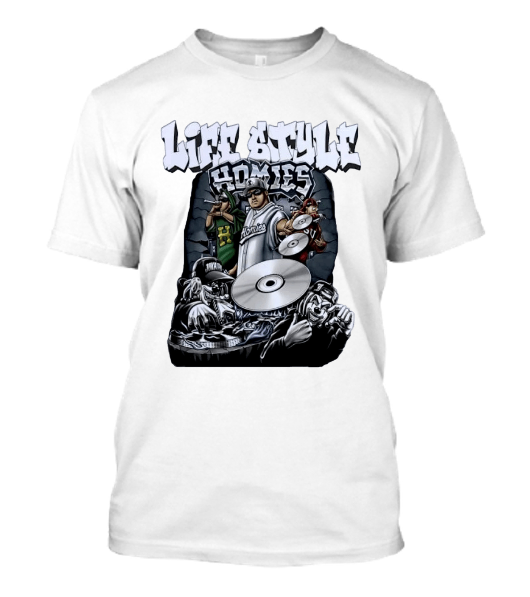 Life Style Homies Hip Hop DJ Rapper Crew T-Shirt