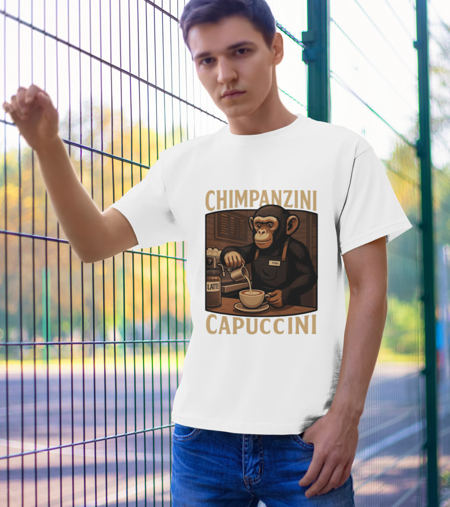 Chimpanzini Capuccini Latte Barista Chimp 'Toni T-Shirt