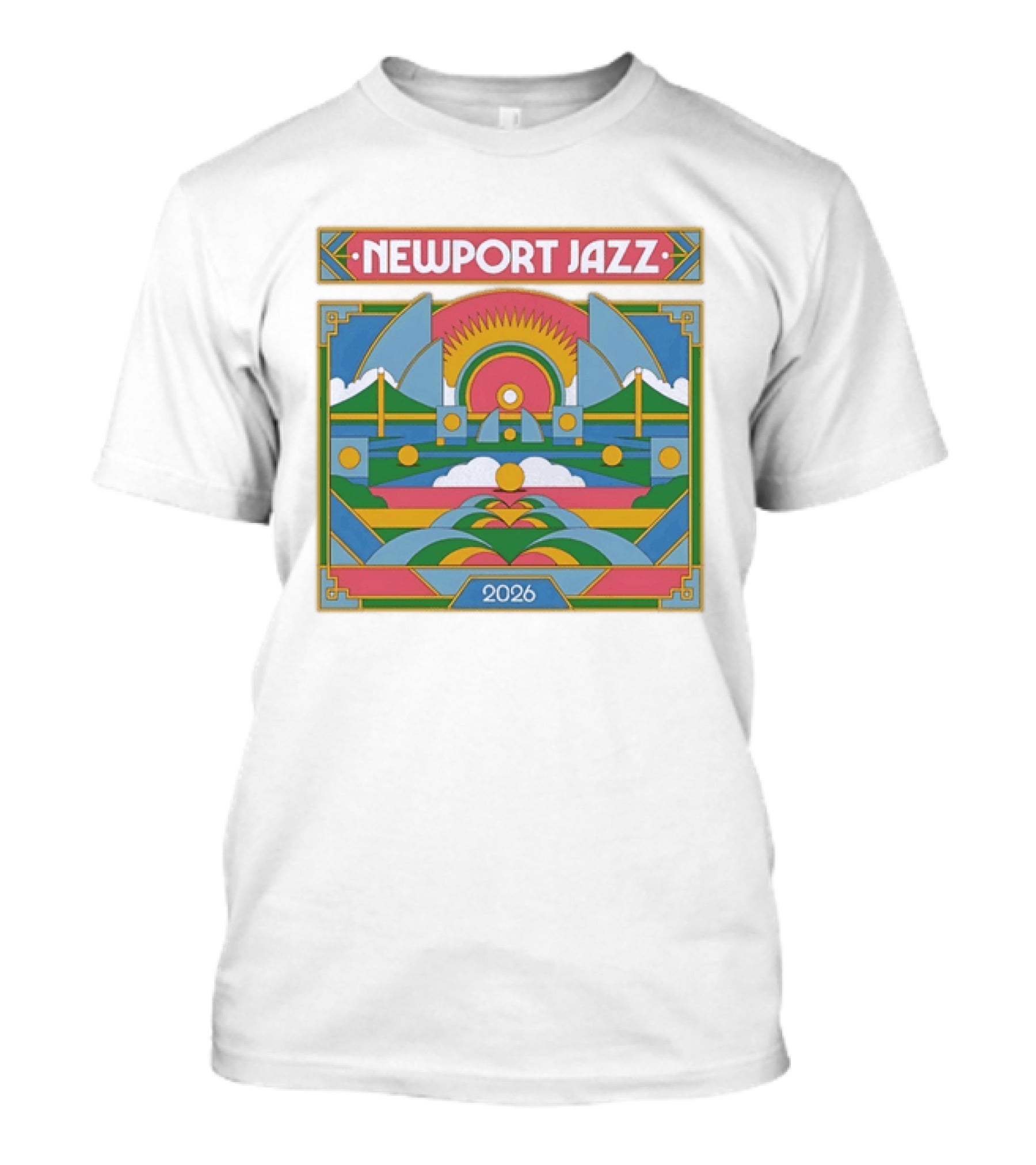 Newport Jazz Festival 2026 Retro Art Deco T-Shirt
