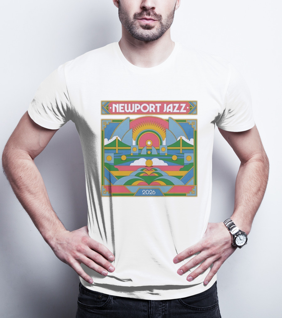Newport Jazz Festival 2026 Retro Art Deco T-Shirt
