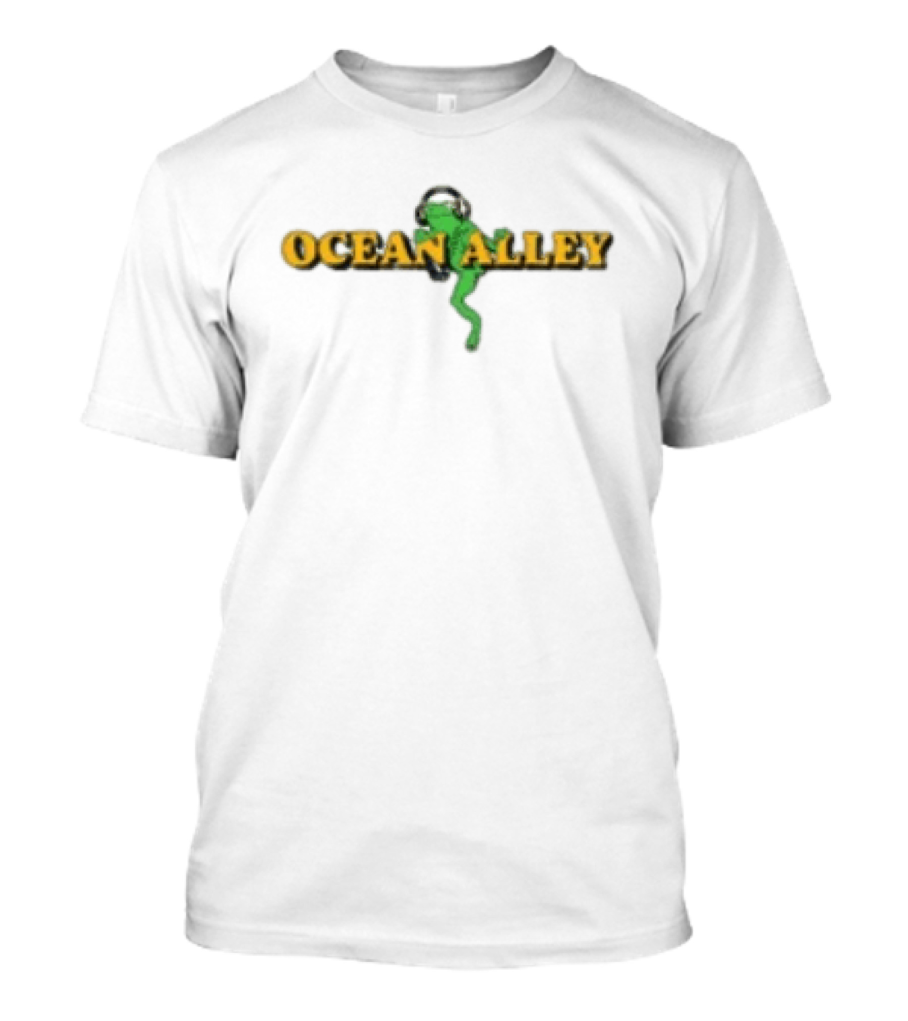 Ocean Alley Frog Headphones Band Longsleeve White T-Shirt