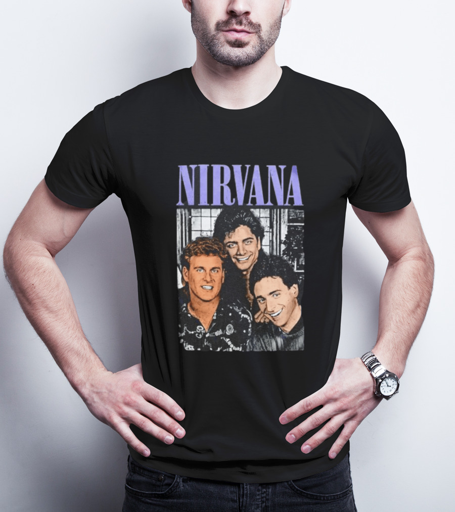 Full House Dave Coulier John Stamos Bob Saget Nirvana Band Members Music T-Shirt