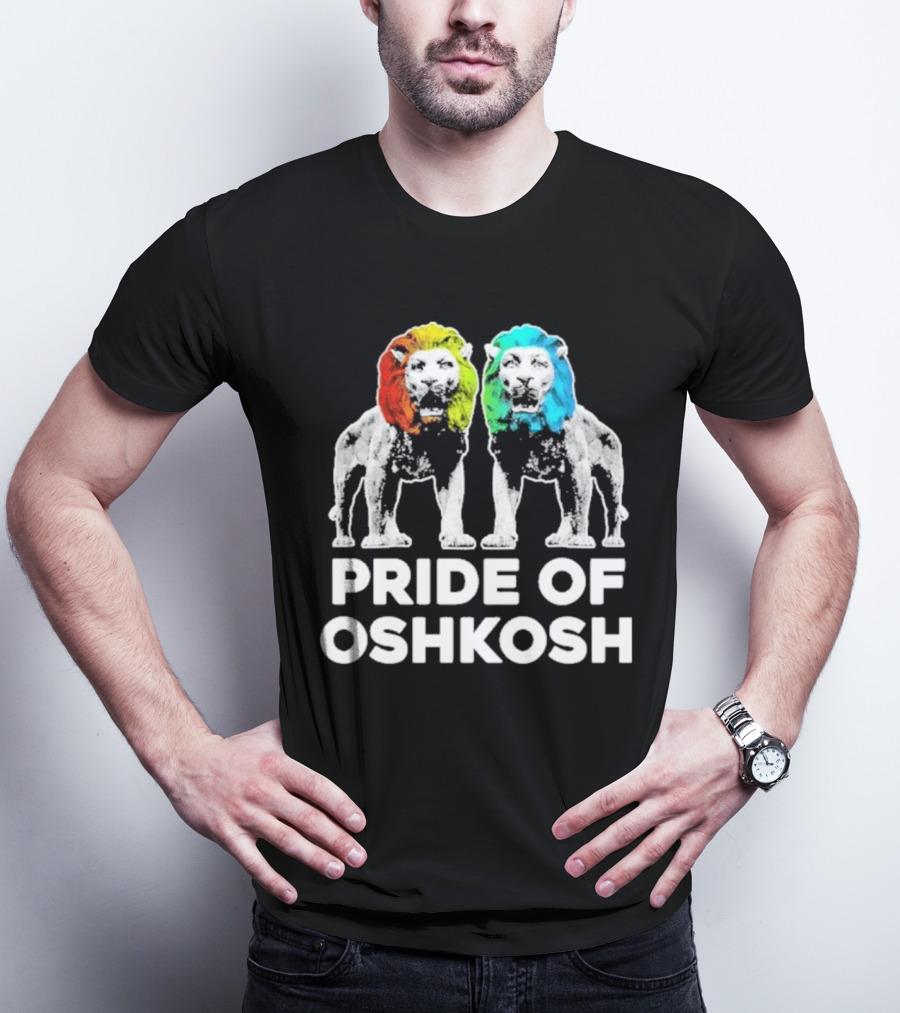 Pride Of Oshkosh Lions Rainbow Mane Wisconsin T-Shirt