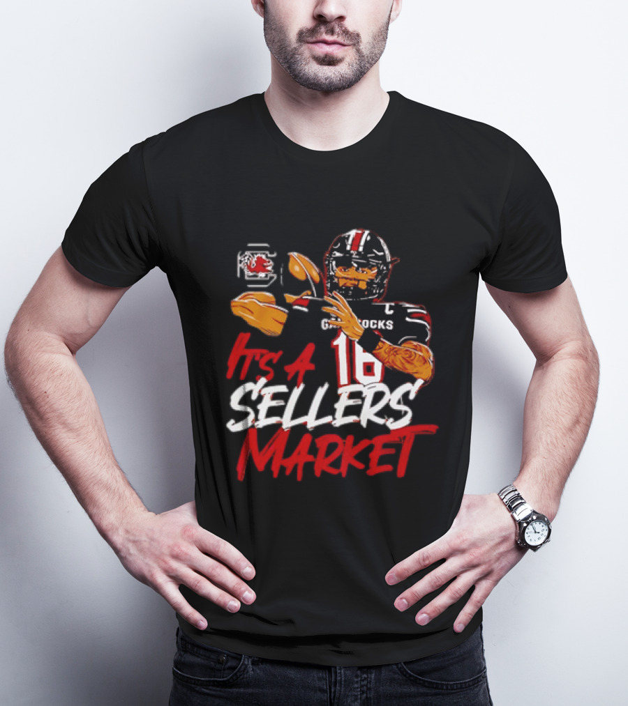 LaNorris Sellers South Carolina Gamecocks Football It's A Sellers Market 18 T-Shirt