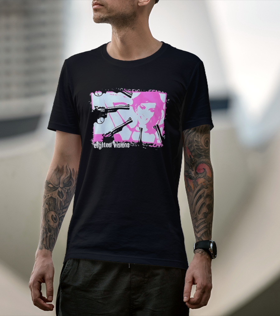 Eighteen Visions Pink Gun Metalcore Band T-Shirt
