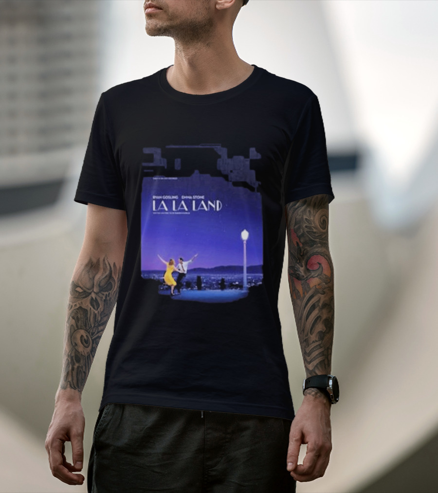 Ryan Gosling Emma Stone La La Land City Dance Under Streetlight 10th Anniversary T-Shirt