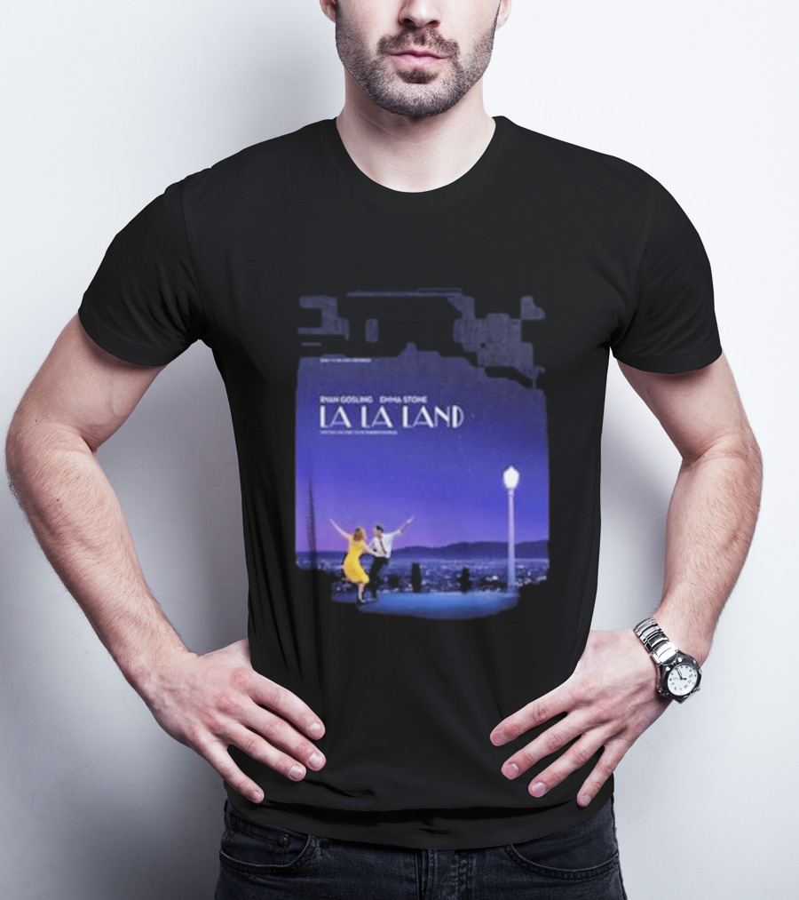 Ryan Gosling Emma Stone La La Land City Dance Under Streetlight 10th Anniversary T-Shirt