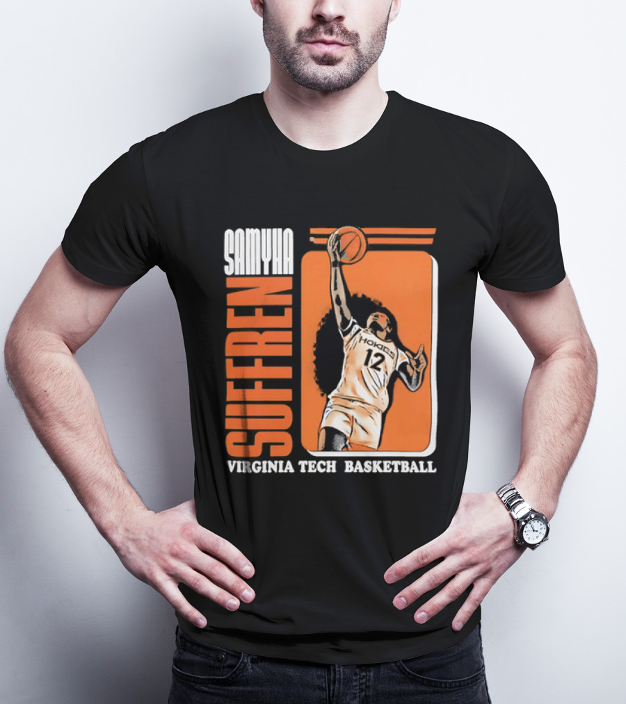 Samyha Suffren Virginia Tech Basketball Number 12 Jersey T-Shirt