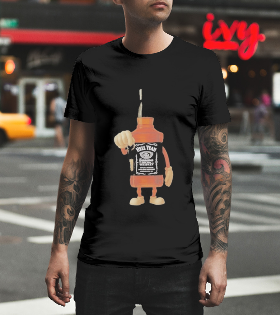 Hell Yeah Tennessee Whiskey Bottle Figure With Car Key T-Shirt