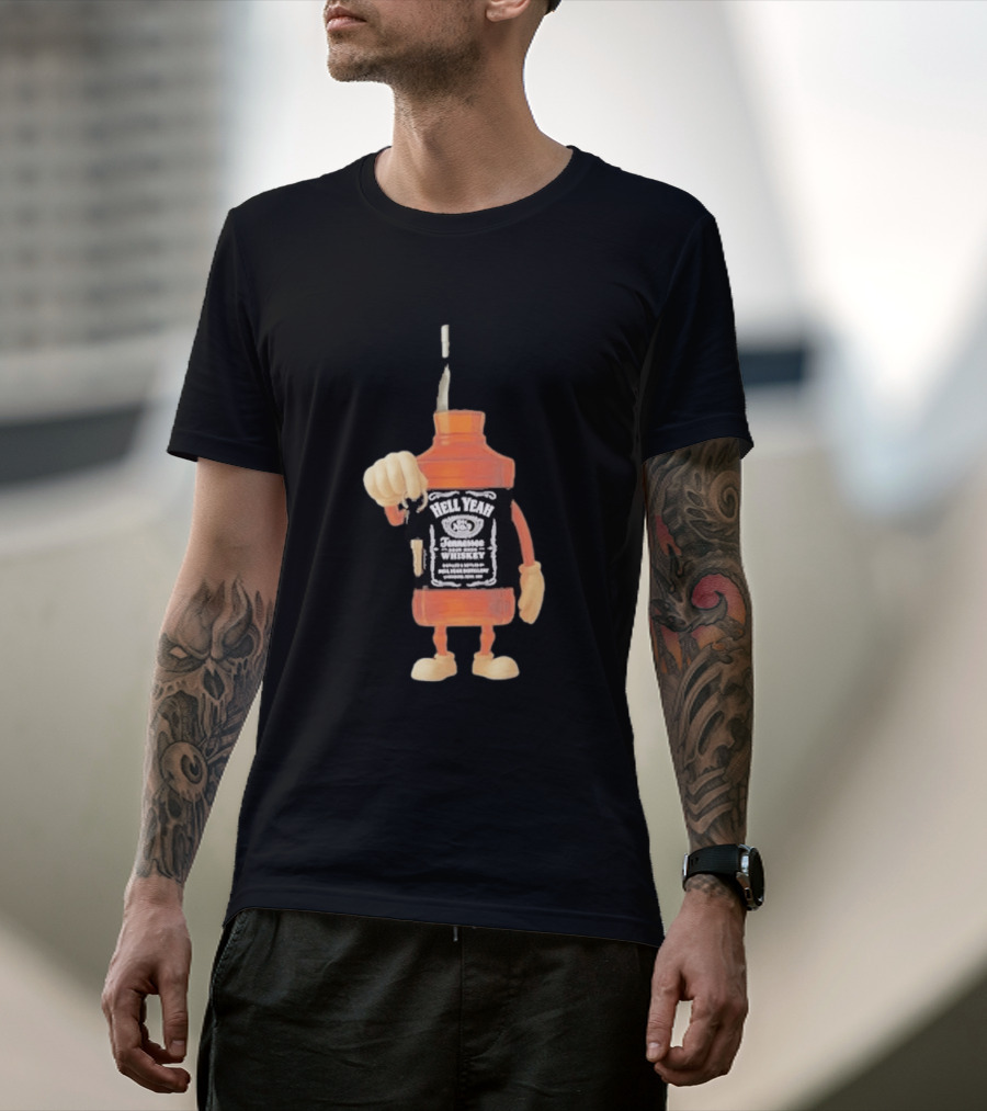 Hell Yeah Tennessee Whiskey Bottle Figure With Car Key T-Shirt