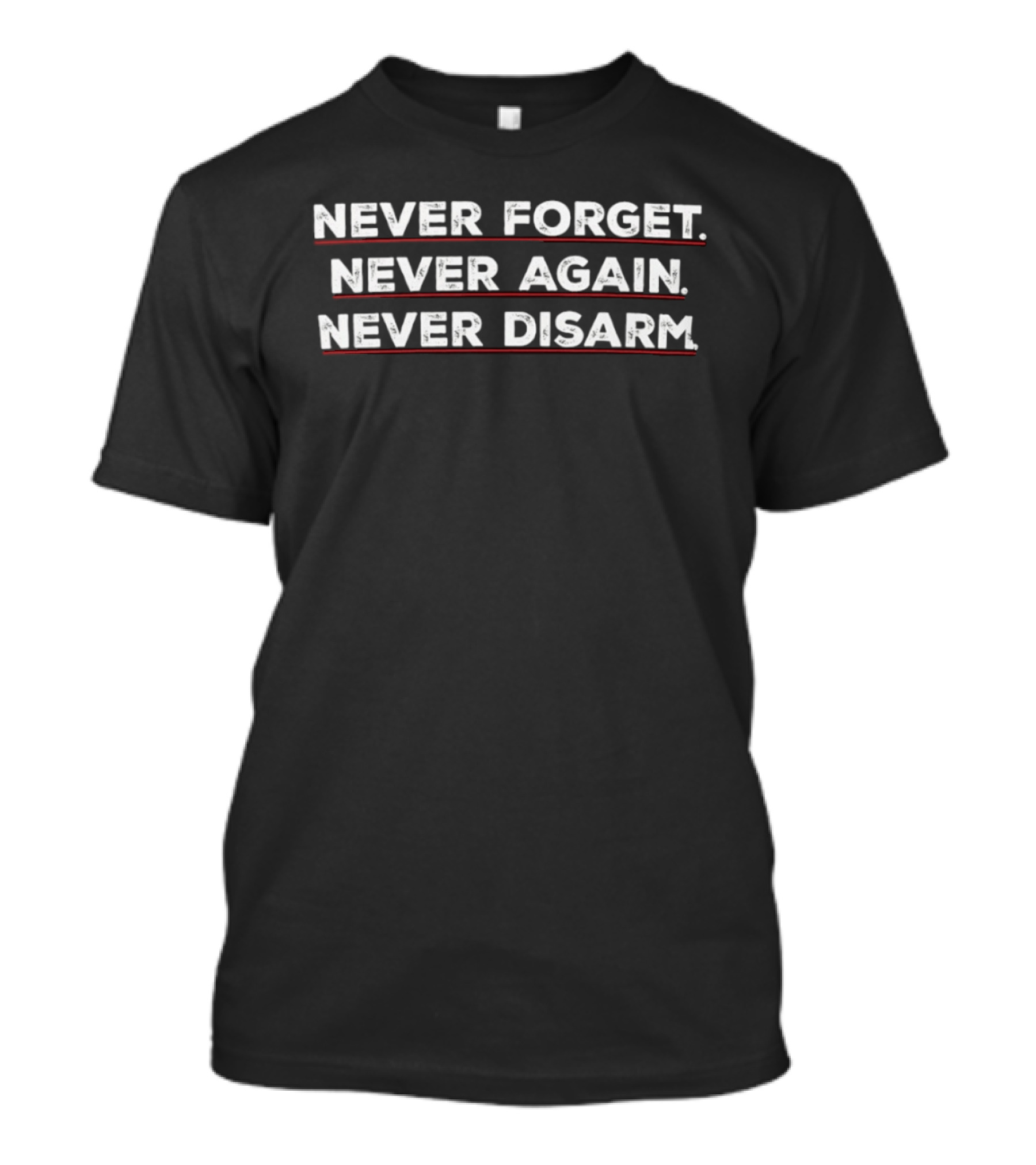 Never Forget Never Again Never Disarm T-Shirt