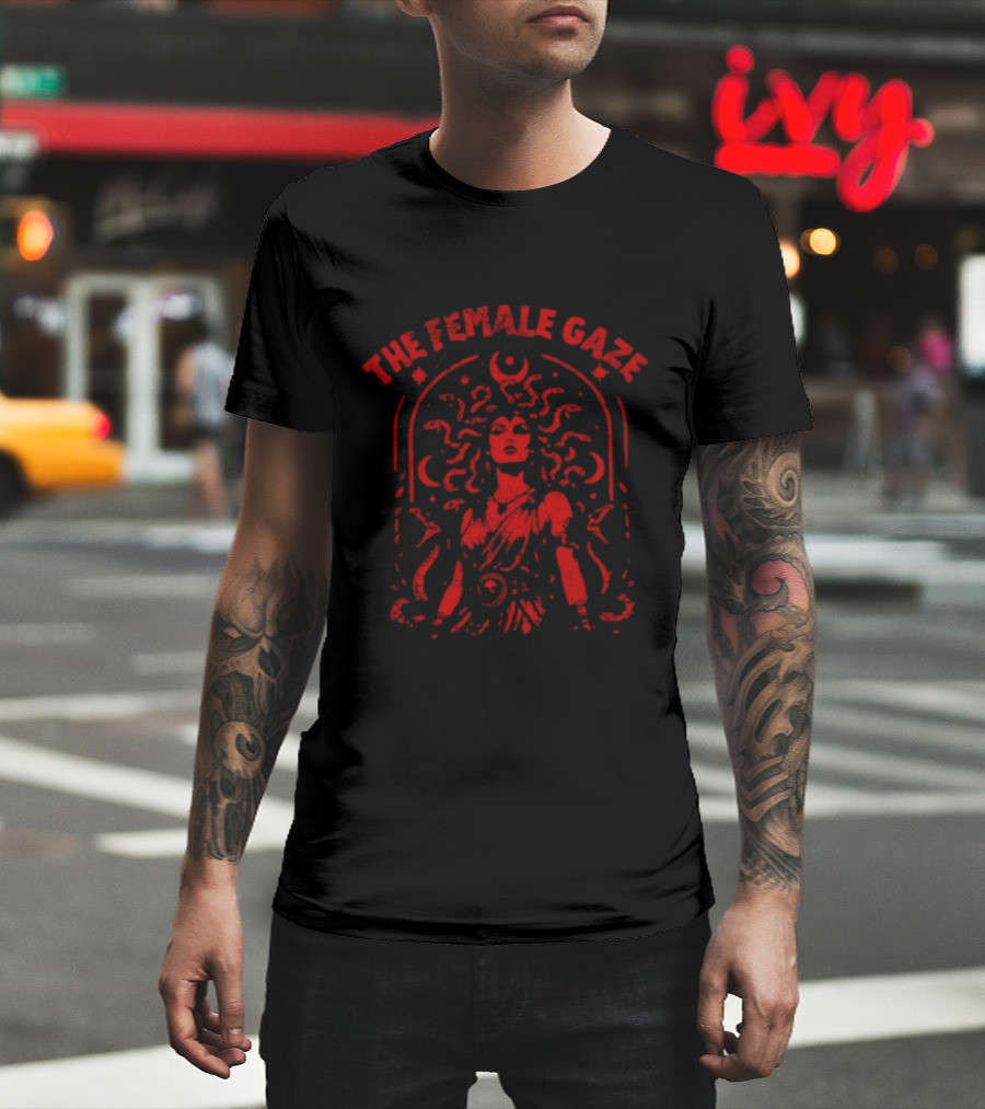 The Female Gaze Medusa Holding Sword Empowerment T-Shirt