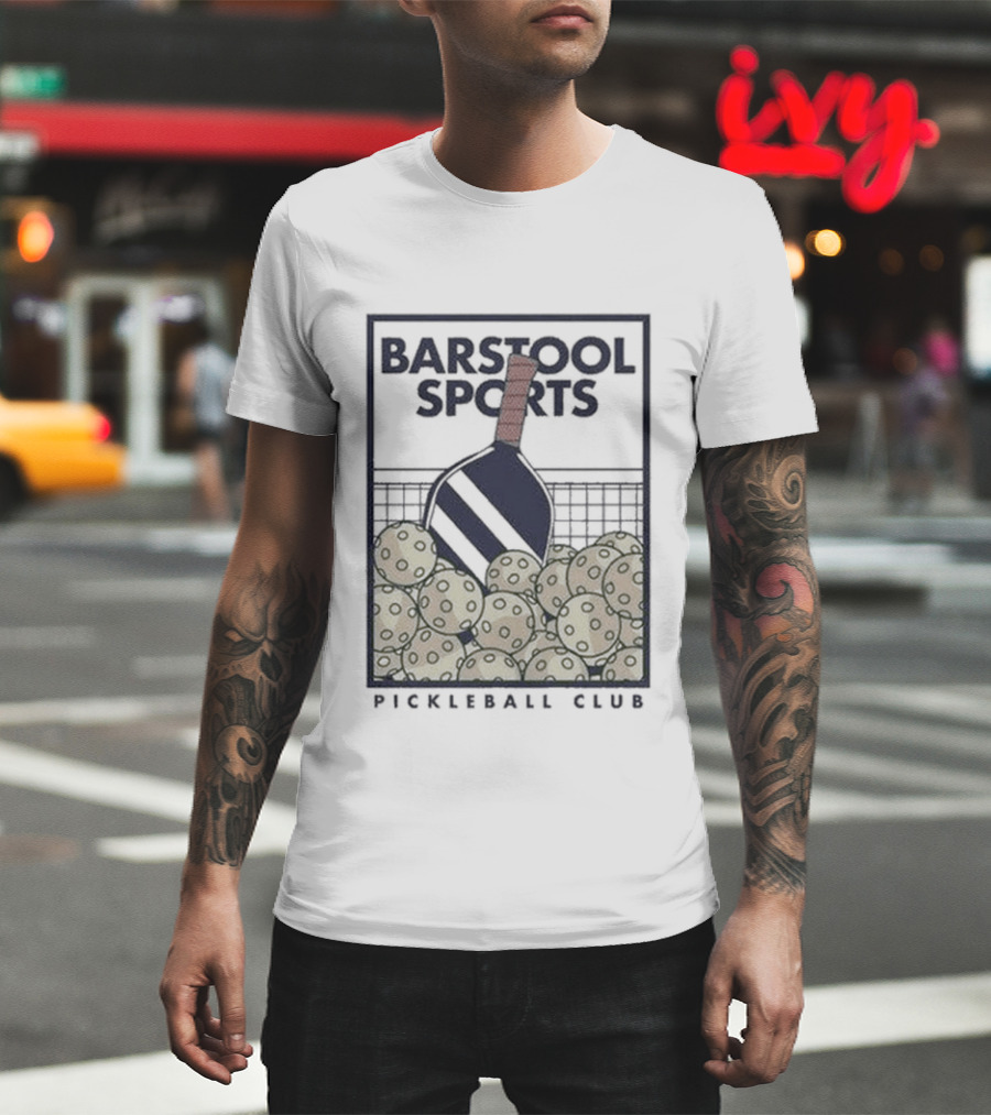 Barstool Sports Pickleball Club Paddle And Net T-Shirt