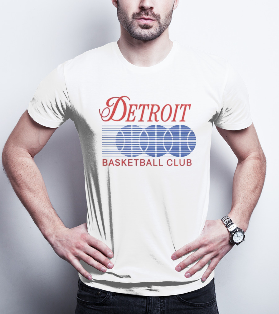 Detroit Basketball Club Basketball Silhouette Stripes T-Shirt
