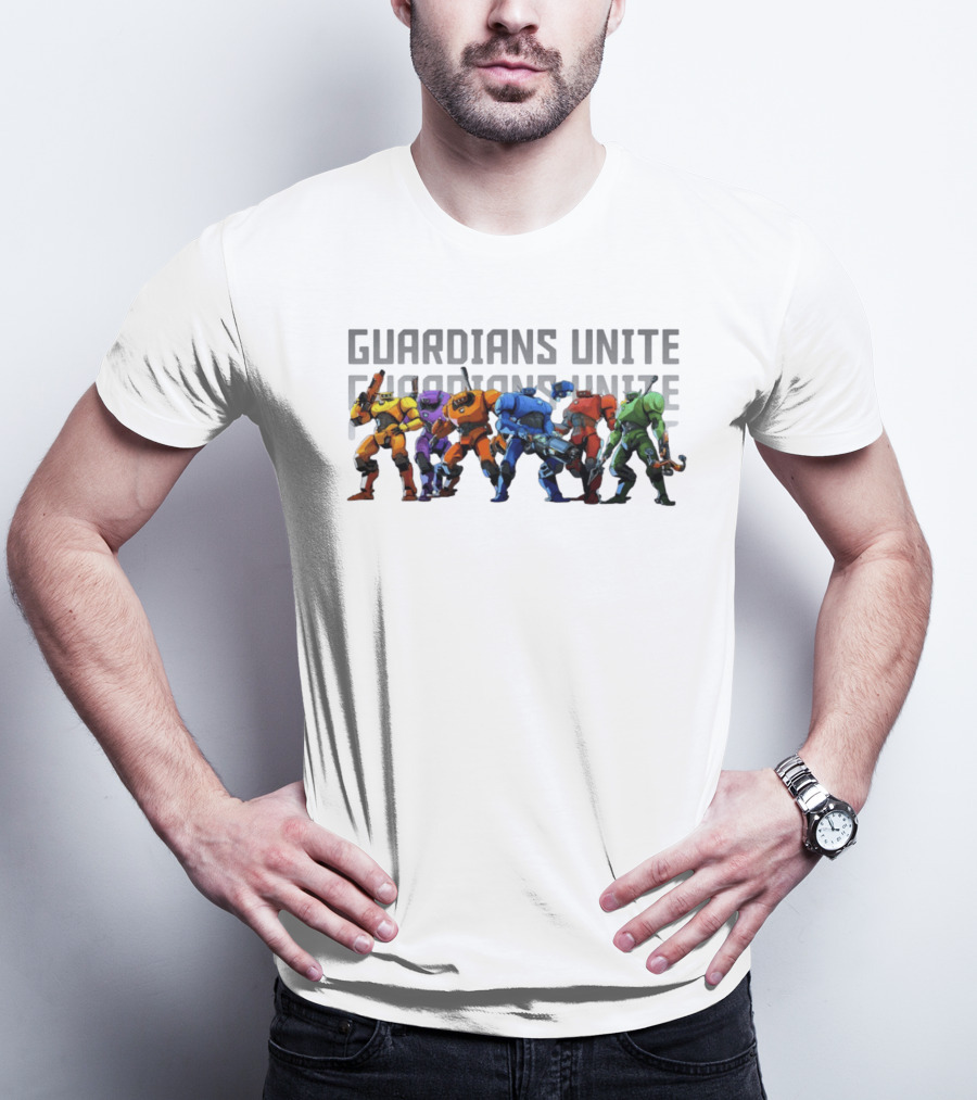 Guardians Unite Mecha Robot Squad T-Shirt