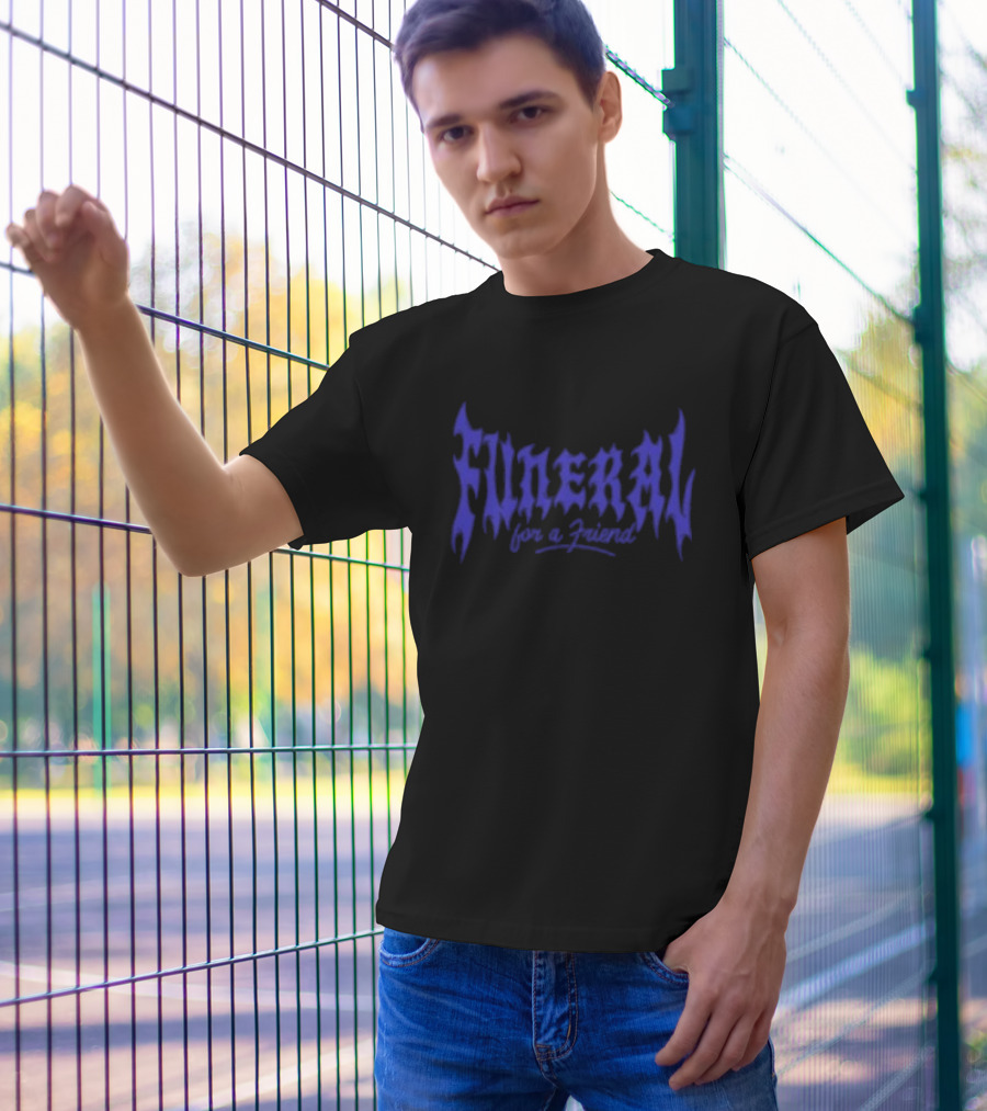 Funeral For A Friend Store Streetcar Title Gothic Blue T-Shirt