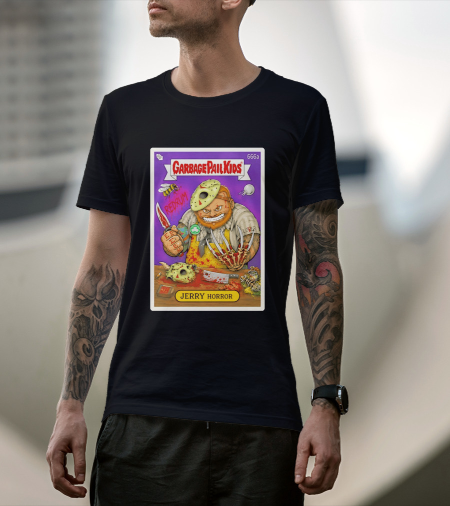 Garbage Pail Kids 666a Jerry Horror Redrum Trading Card T-Shirt