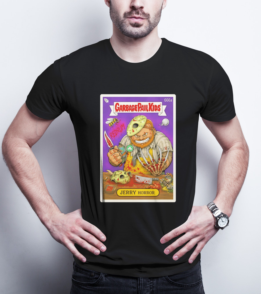 Garbage Pail Kids 666a Jerry Horror Redrum Trading Card T-Shirt