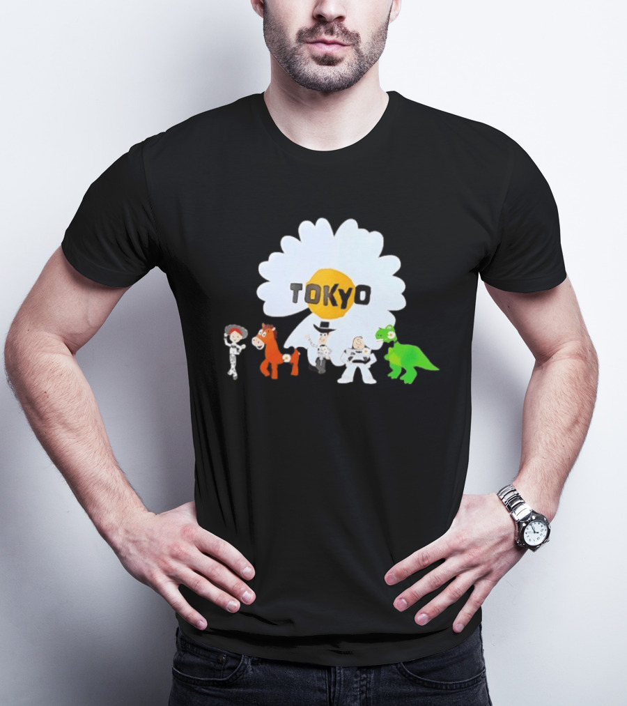 Jessie Bullseye Woody Buzz Lightyear Rex Toy Story Tokyo Flower T-Shirt