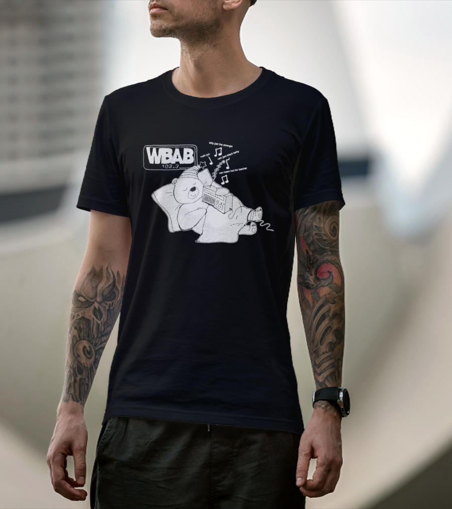 WBAB 102.3 Sleeping Bear Music Notes Radio Billy Joel The Stranger Rush YYZ T-Shirt