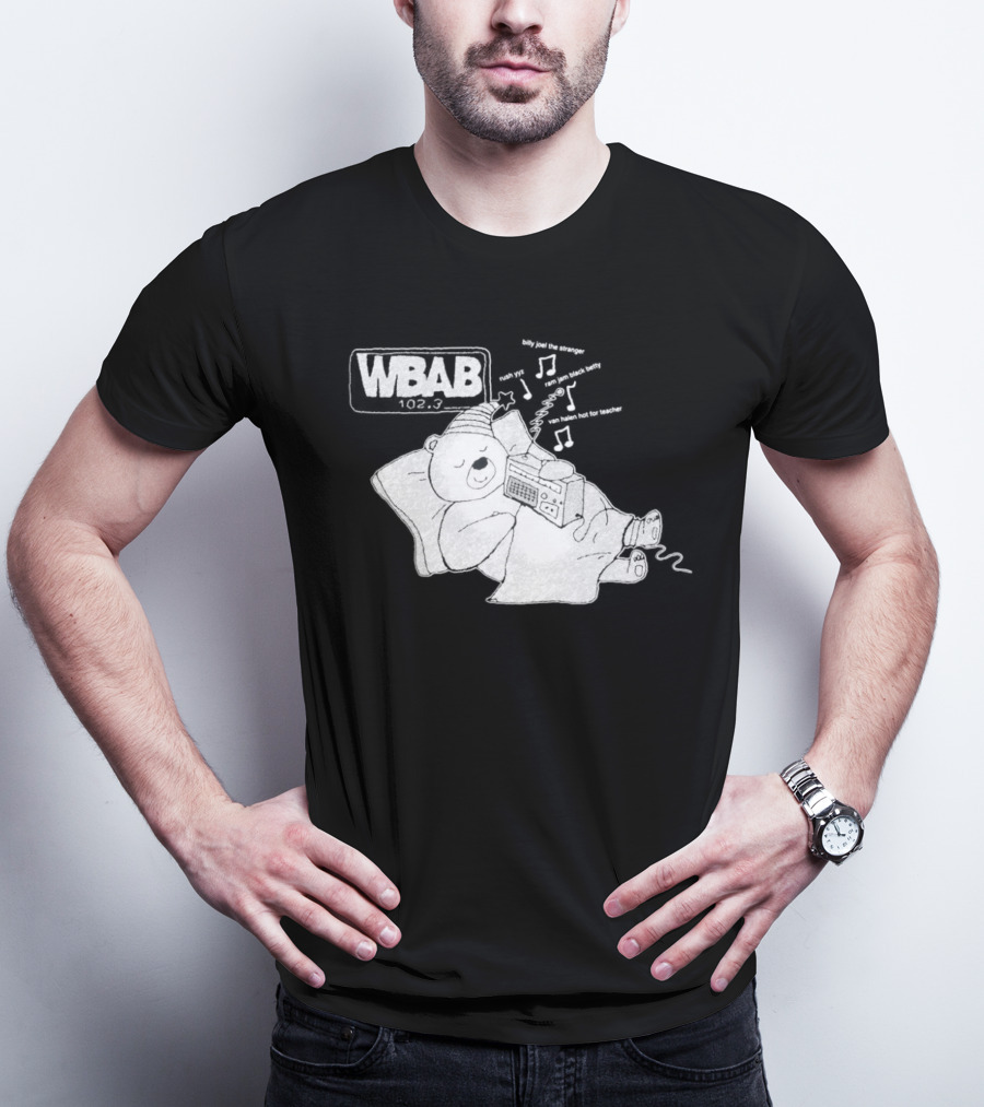 WBAB 102.3 Sleeping Bear Music Notes Radio Billy Joel The Stranger Rush YYZ T-Shirt