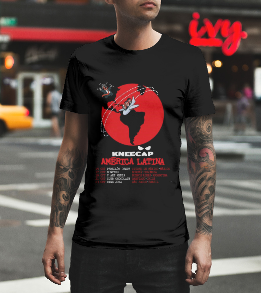Kneecap America Latina Clowns Plane Adventure T-Shirt
