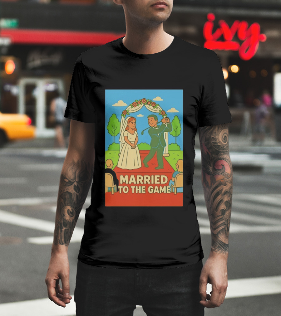 Married To The Game Groom Golfing At Wedding T-Shirt