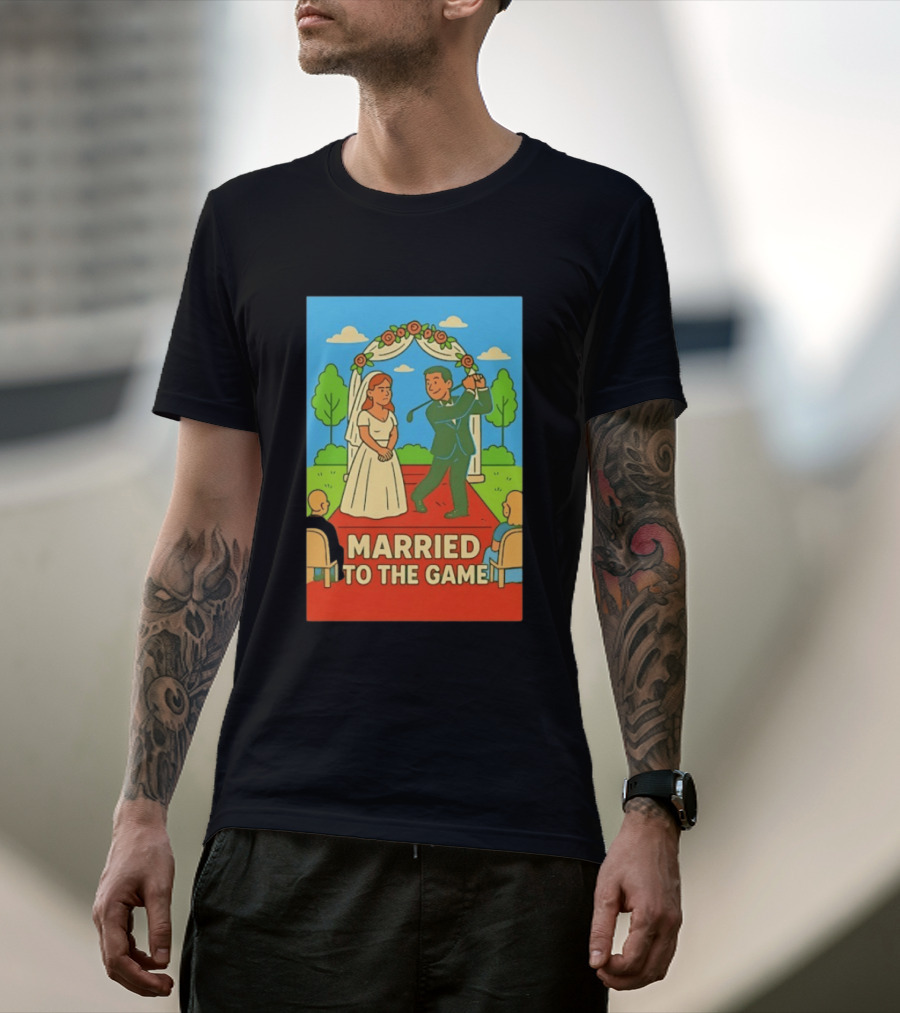 Married To The Game Groom Golfing At Wedding T-Shirt
