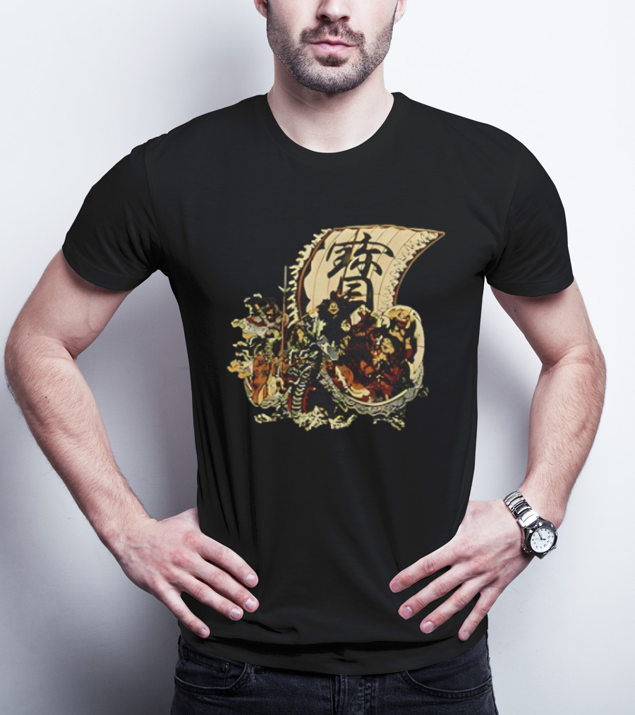 Seven Lucky Gods Japanese Shichi Fukujin Takarabune Treasure Ship T-Shirt