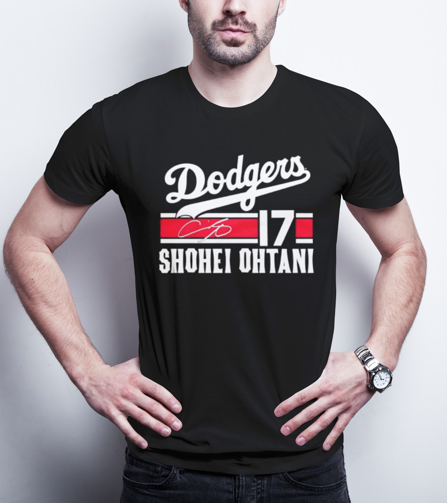 Dodgers Shohei Ohtani 17 Signature T-Shirt