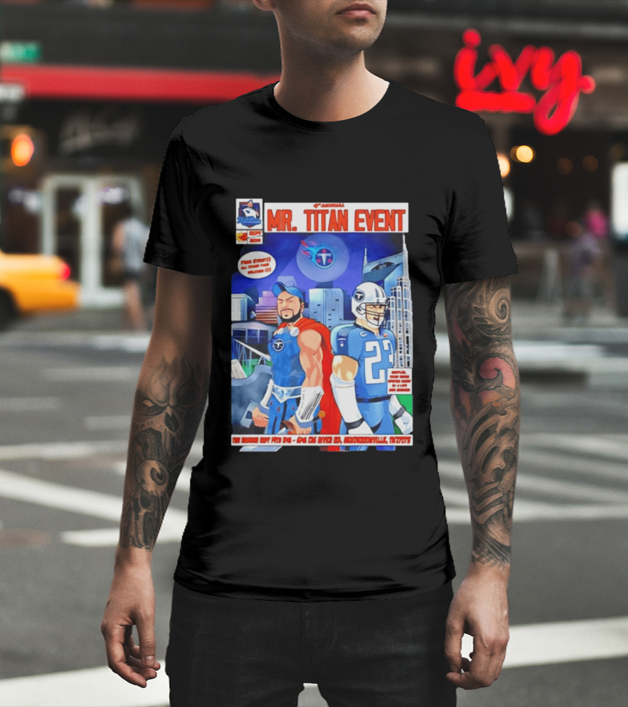 6th Annual Mr. Titan Event Sept 14 One 125 River Rd Hendersonville Tennessee T-Shirt