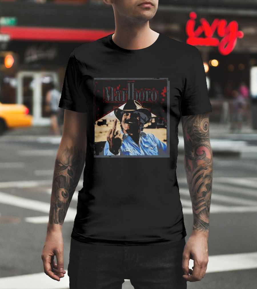 Marlboro Cowboy Middle Finger Cigar Tom Selleck Attitude T-Shirt