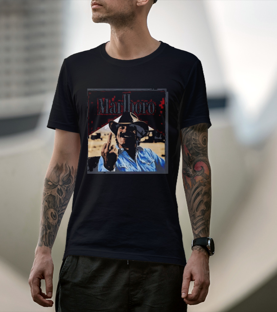 Marlboro Cowboy Middle Finger Cigar Tom Selleck Attitude T-Shirt