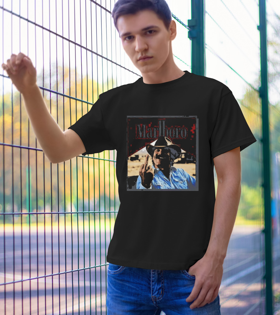 Marlboro Cowboy Middle Finger Cigar Tom Selleck Attitude T-Shirt