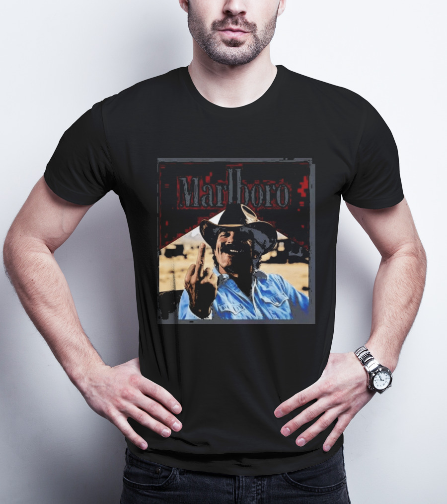Marlboro Cowboy Middle Finger Cigar Tom Selleck Attitude T-Shirt