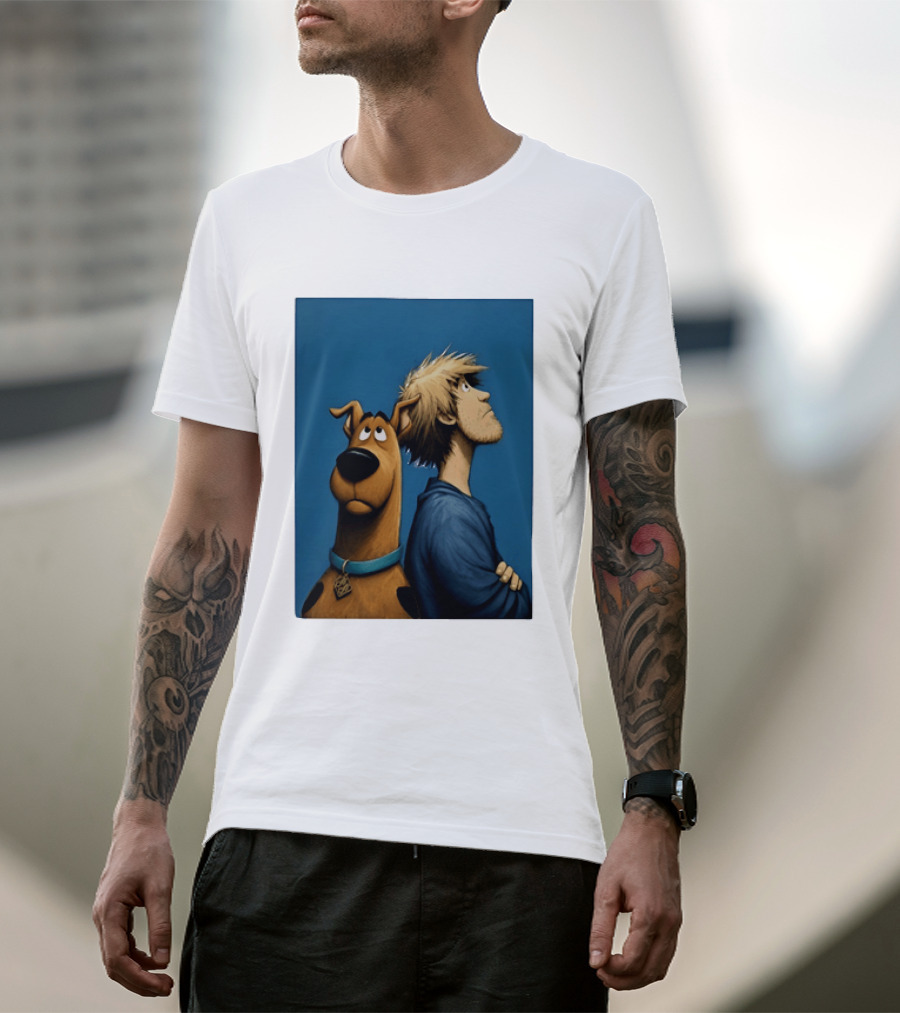 Scooby Doo And Shaggy Rogers Mystery Inc Iconic Cartoon Duo Facing Adventure T-Shirt