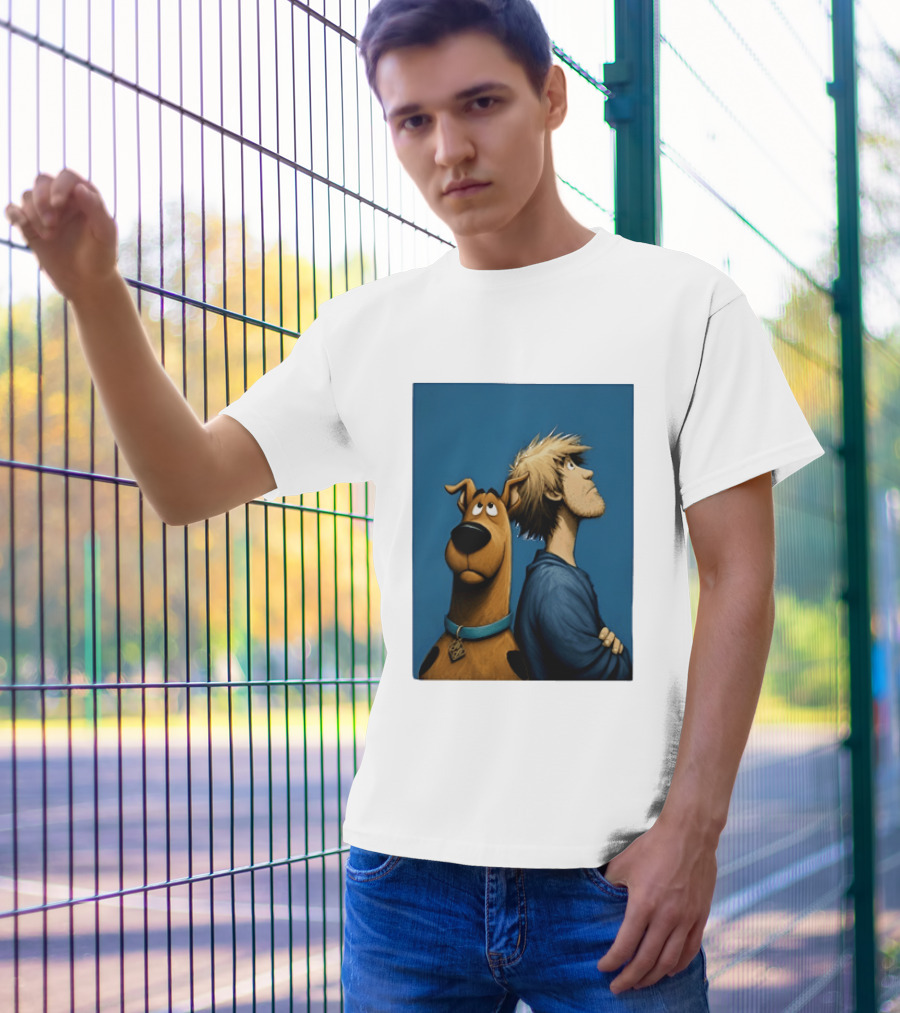 Scooby Doo And Shaggy Rogers Mystery Inc Iconic Cartoon Duo Facing Adventure T-Shirt