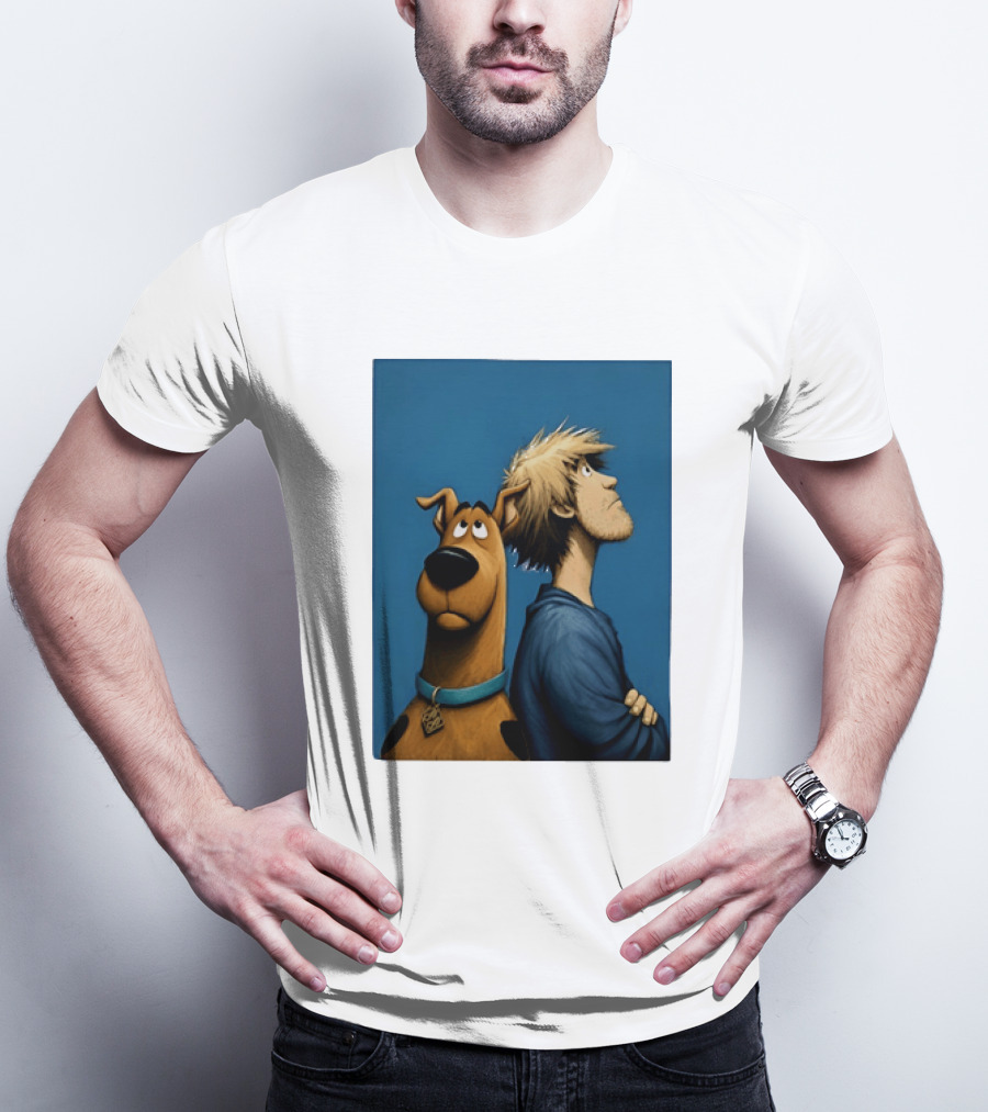 Scooby Doo And Shaggy Rogers Mystery Inc Iconic Cartoon Duo Facing Adventure T-Shirt