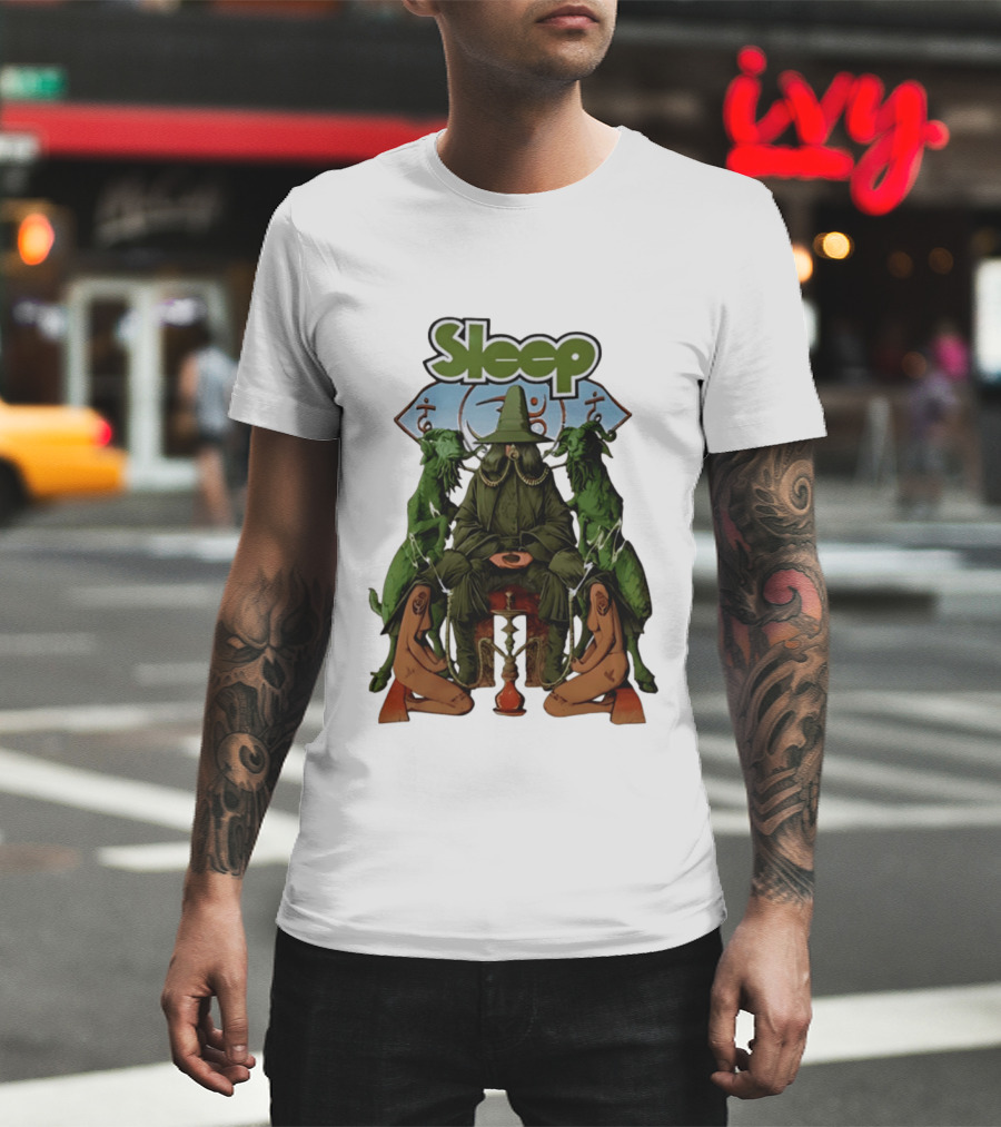 Sleep Band Wizard Hookah Goat Stoner Rock Psychedelic T-Shirt